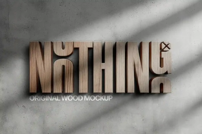 Free 3D Wooden Logo Mockup PSD - ResourceFlix